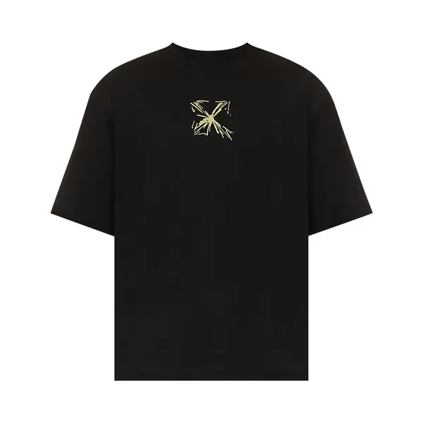 Off-White Splash Arrow Over Skate Short-sleeve Tee /beige
