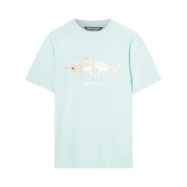 Palm Angels Shark Classic Tee 'light /white - Blue