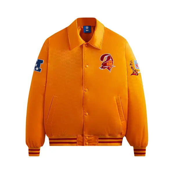 Kith For The Nfl: Buccaneers Satin Bomber Jacket - Orange