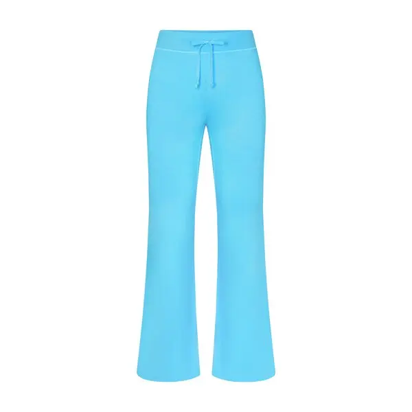 Skims Modal French Terry Flare Pant - Cyan | Editorialist