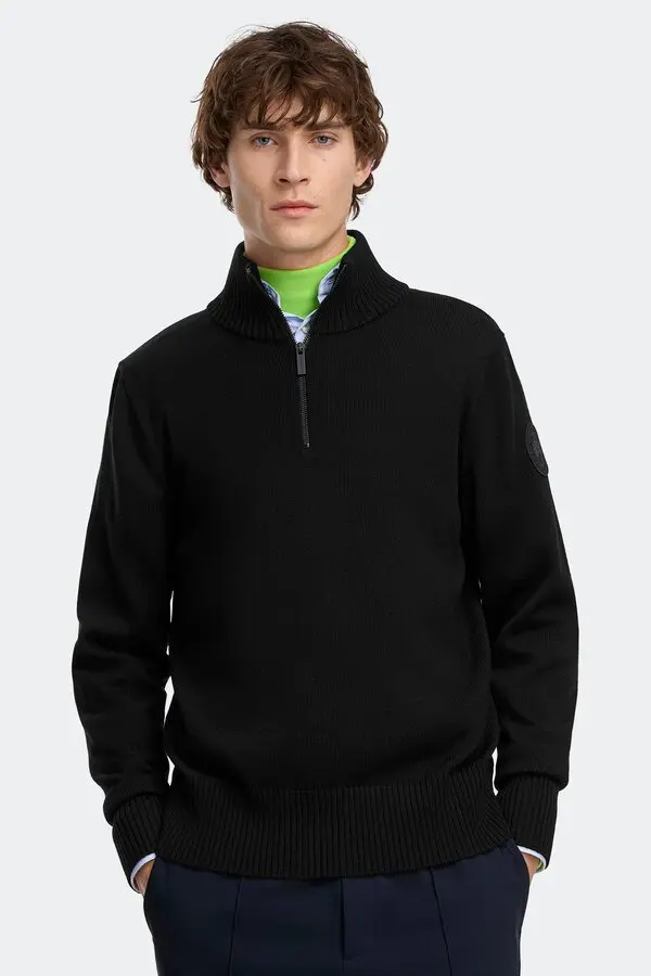 Canada Goose Rosseau Quarter Zip Sweater - Black
