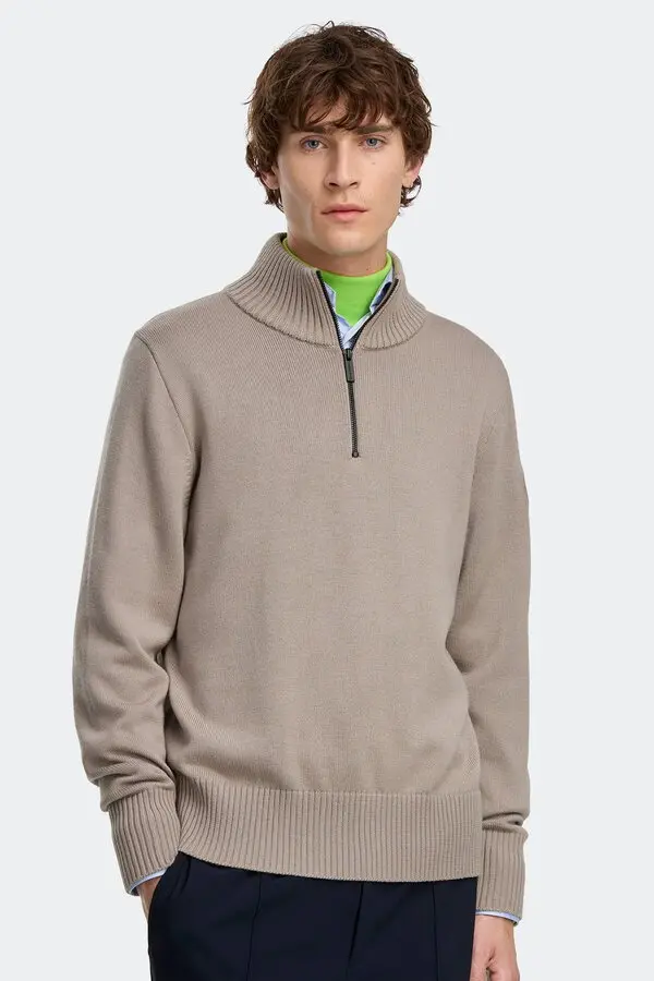 Canada Goose Rosseau Quarter Zip Sweater - Limestone
