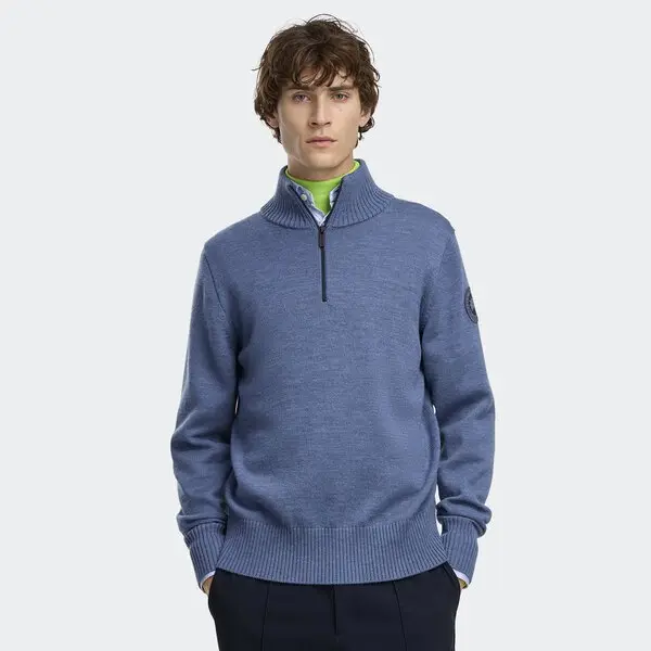 Canada Goose Rosseau Quarter Zip Sweater - Ozone Blue Heather