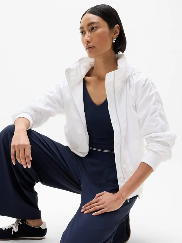 Athleta Jetset Bomber Jacket - Bright White
