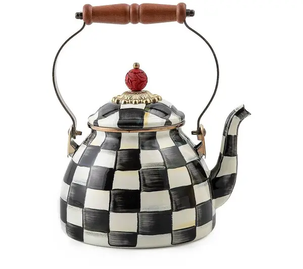 MACKENZIE-CHILDS As Is 2-quart Enamel Tea Kettle - One-color