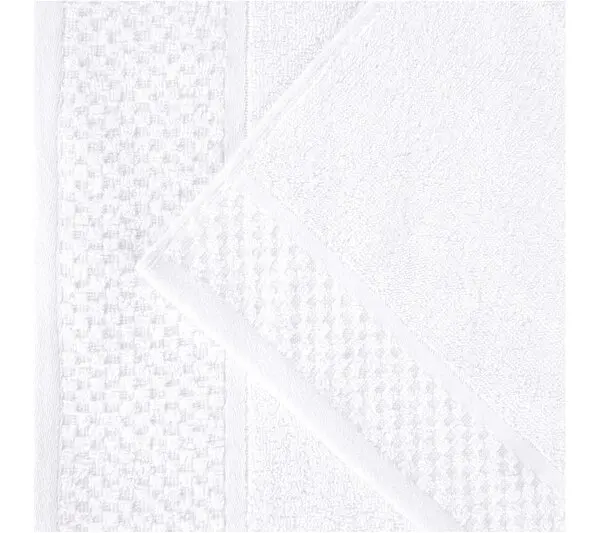 SUPERIOR Cotton Soft Absorbent Two Toned 6 Piec E Towel Set