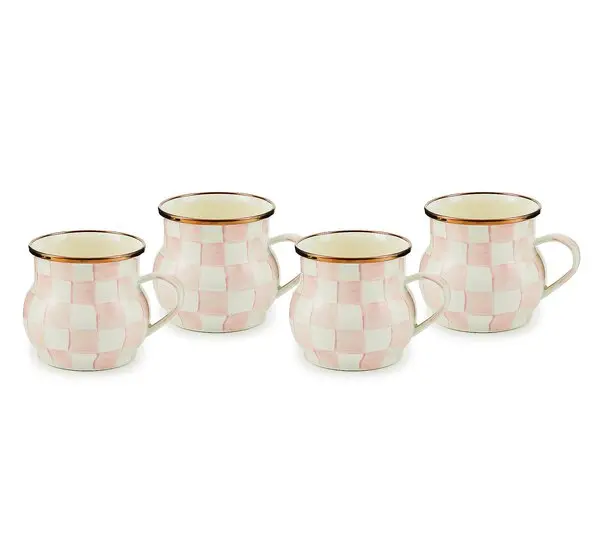 MACKENZIE-CHILDS As Is Set Of 4 Enamel Mugs - One-color