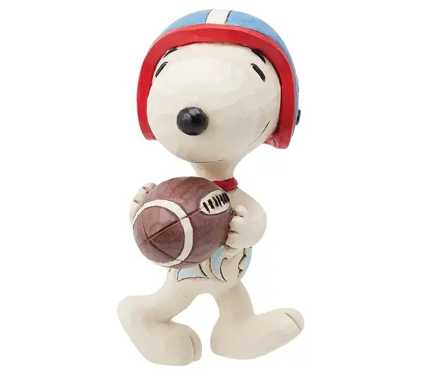 JIM SHORE Peanuts Snoopy Football Mini Figur Ine - One-color