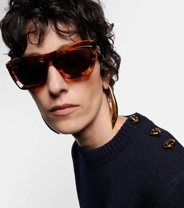 Bottega Veneta Scoop Rectangular Sunglasses