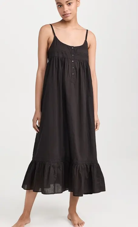 The Great. The Eyelet Ruffle Tank Night Dress