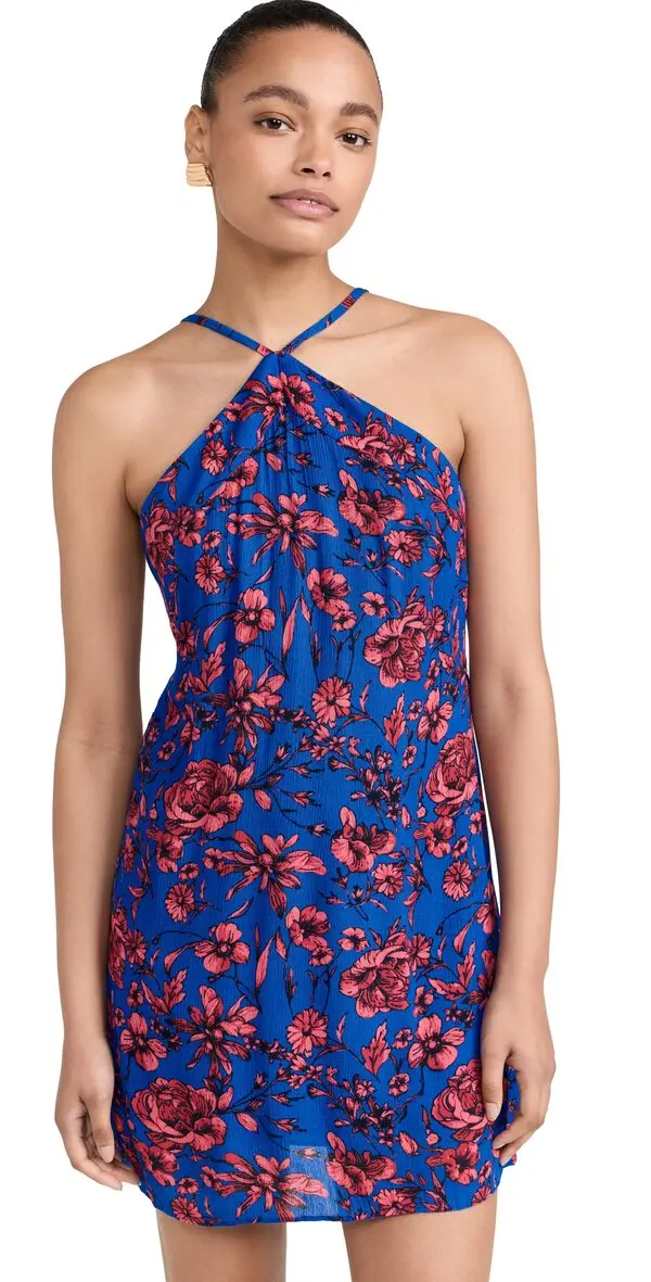 blue paisley halter dress Elise Cover-Up Dress in Baroque Blue main image 0