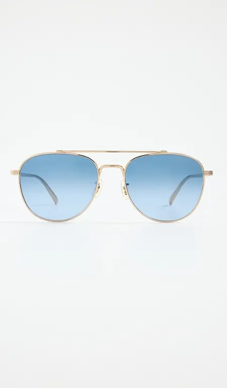 Oliver Spencer Ov1335st Rivetti Aviator Sunglasses - Gold