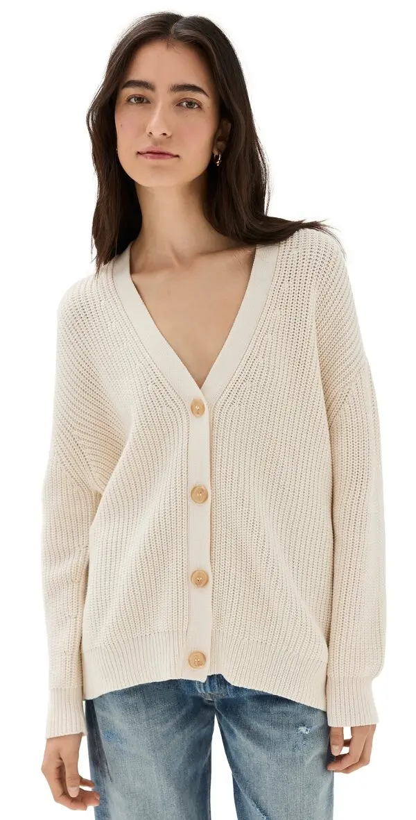 Jenni Kayne Cotton Cocoon Cardigan - Ivory