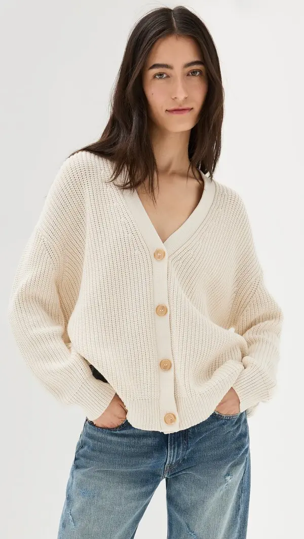 Jenni Kayne Cotton Cocoon Cardigan - Ivory