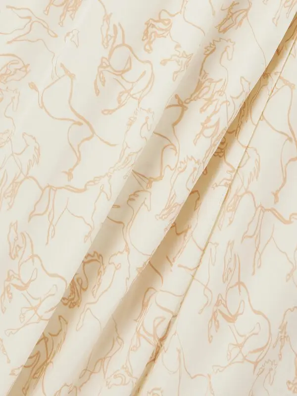 EMPORIO SIRENUSE Lavinia Printed Silk-chiffon Midi Wrap Dress