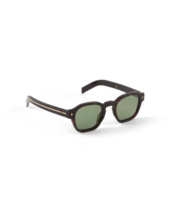 Prada Sunglasses With Metal Plaque - Lenses