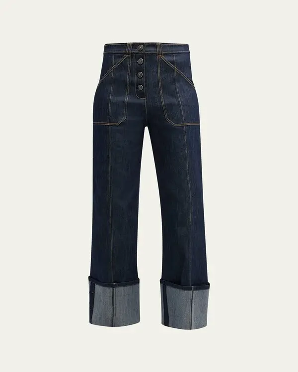 Cinq À Sept Benji Cuffed Denim Pants