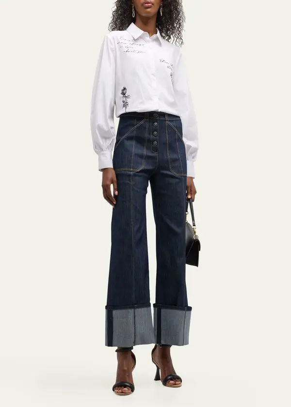 Cinq À Sept Benji Cuffed Denim Pants