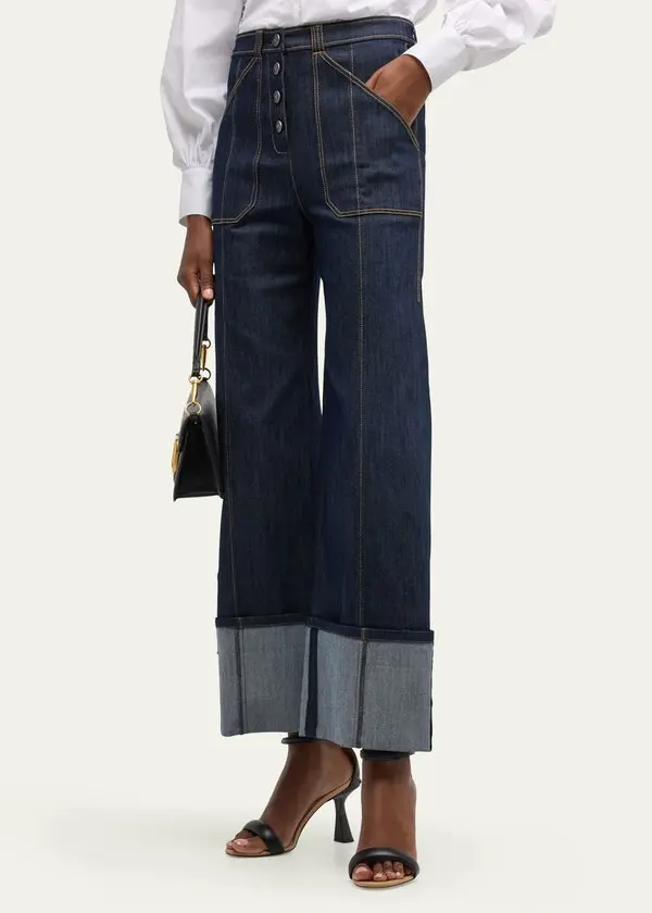 Cinq À Sept Benji Cuffed Denim Pants
