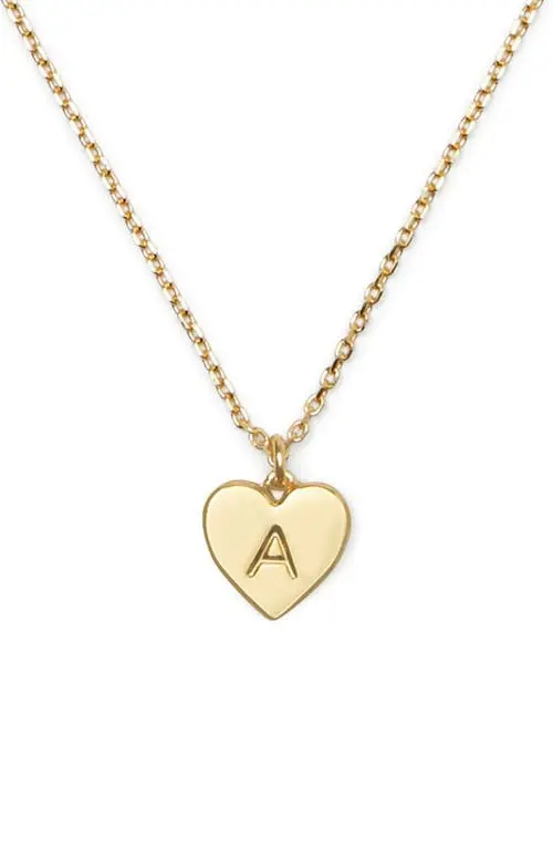 Kate Spade New York Initial Heart Pendant Necklace - Gold - A