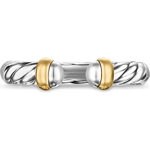 David Yurman Petite Cable Ring - Sterling Silver/gold