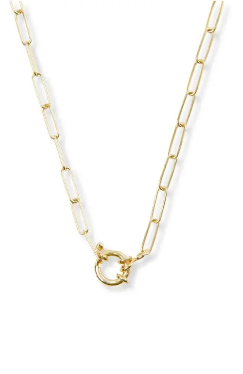 Argento Vivo Paper Clip Chain Necklace - Gold