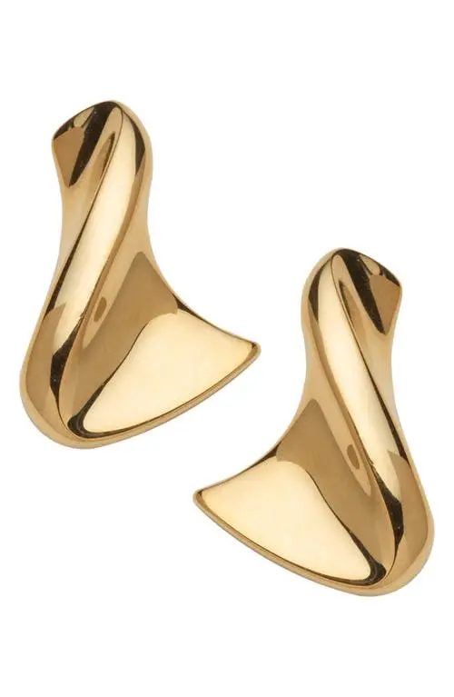 Jennifer Zeuner Jewelry Anine Drop Earrings - 14k Yellow Gold Plated Silver