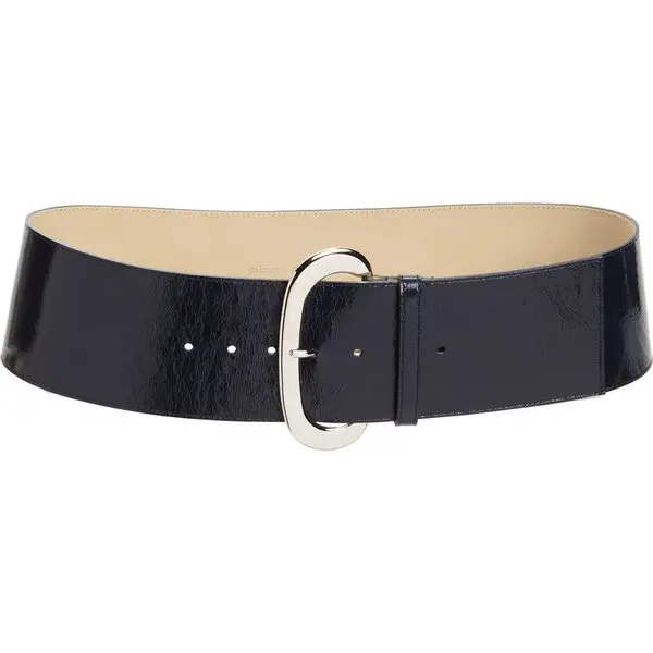 Paloma Wool Morris Leather Belt - Navy | Editorialist