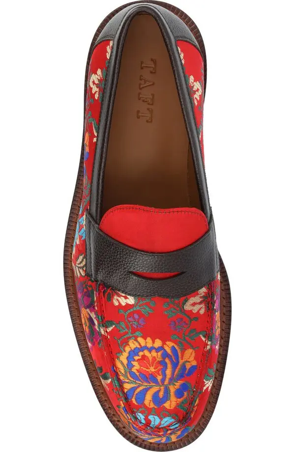 Taft The Fitz Floral Brocade Penny Loafer - Fiore | Editorialist display picture 2