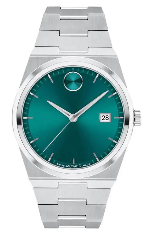 Movado Quest Bracelet Watch - Green/silver