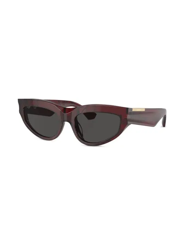 Burberry Checkered Cat-eye Sunglasses - Red