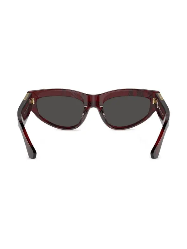 Burberry Checkered Cat-eye Sunglasses - Red