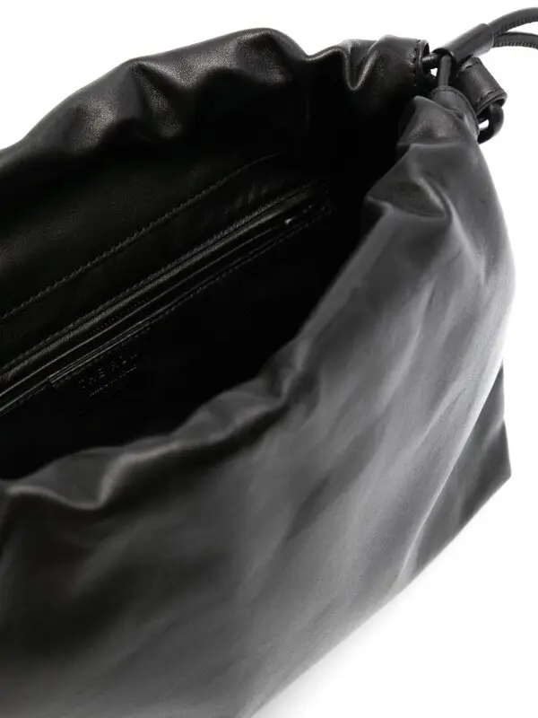 THE ROW Angy Leather Crossbody Bag - Black