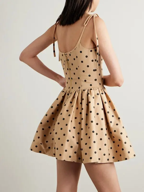 carolina herrera brown polka dot dress Carolina Herrera