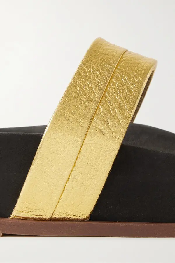 Gabriela Hearst Striker Textured-leather Slides