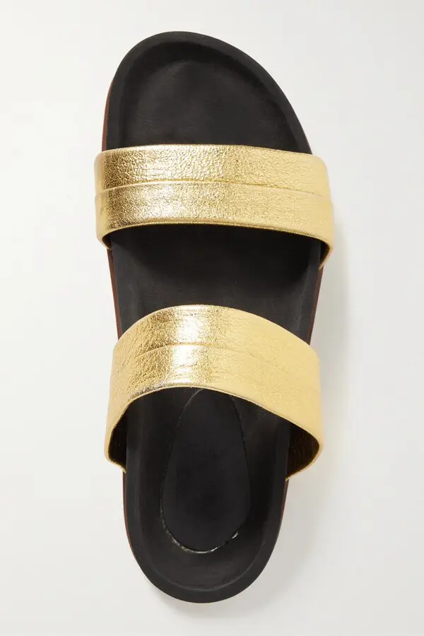 Gabriela Hearst Striker Textured-leather Slides