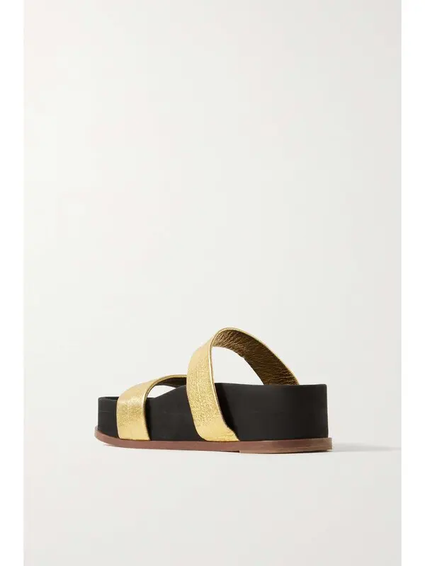 Gabriela Hearst Striker Textured-leather Slides