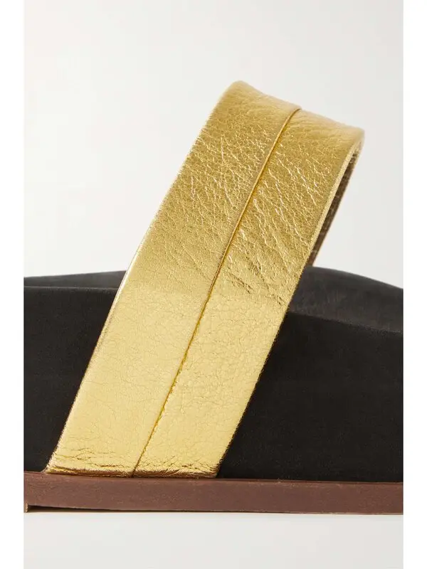 Gabriela Hearst Striker Textured-leather Slides