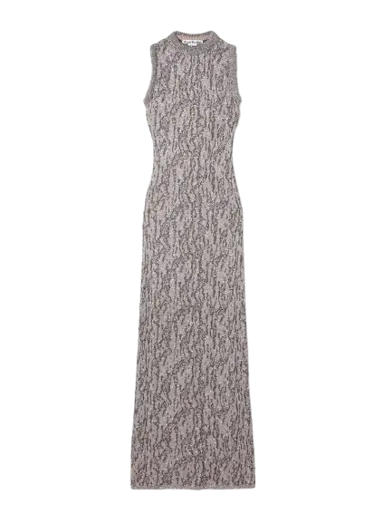 Acne Studios Sequin-embellished Jacquard-knit Maxi Dress