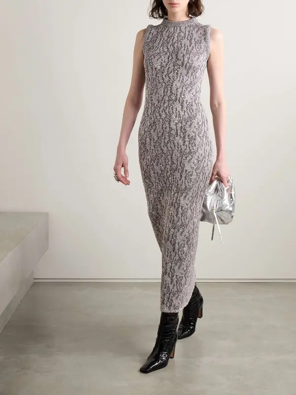 Acne Studios Sequin-embellished Jacquard-knit Maxi Dress