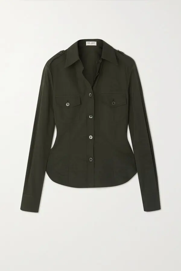 Saint Laurent Striped Cotton-poplin Shirt