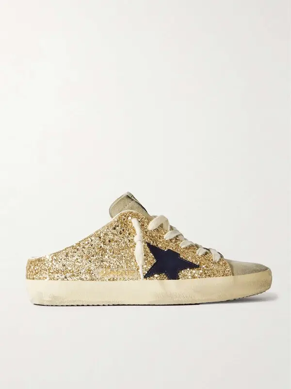 GOLDEN GOOSE Super-star Sabot Distressed Slip-on Sneakers