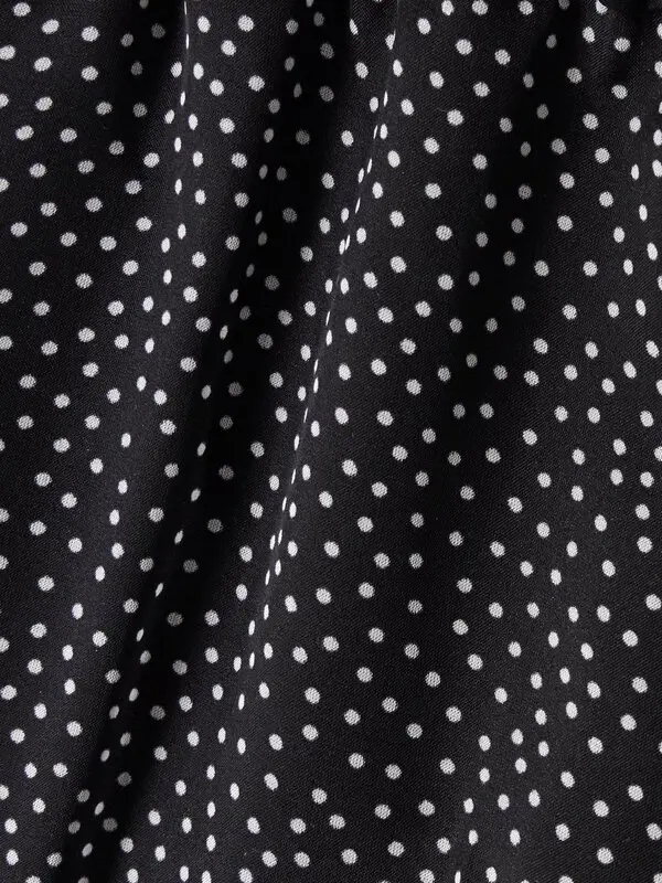 Nina Ricci Polka-dot Silk-tulle Wide-leg Pants