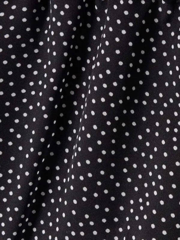 Nina Ricci Polka-dot Silk-tulle Wide-leg Pants