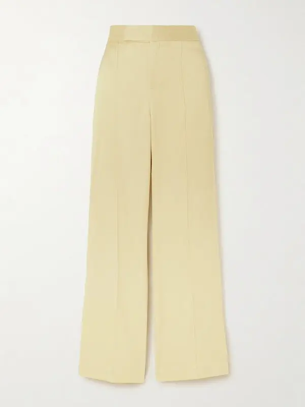 Sasuphi Andrea Silk-blend Satin Straight-leg Pants