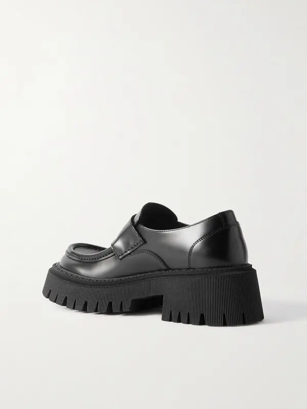 Balenciaga Tractor Leather Loafers