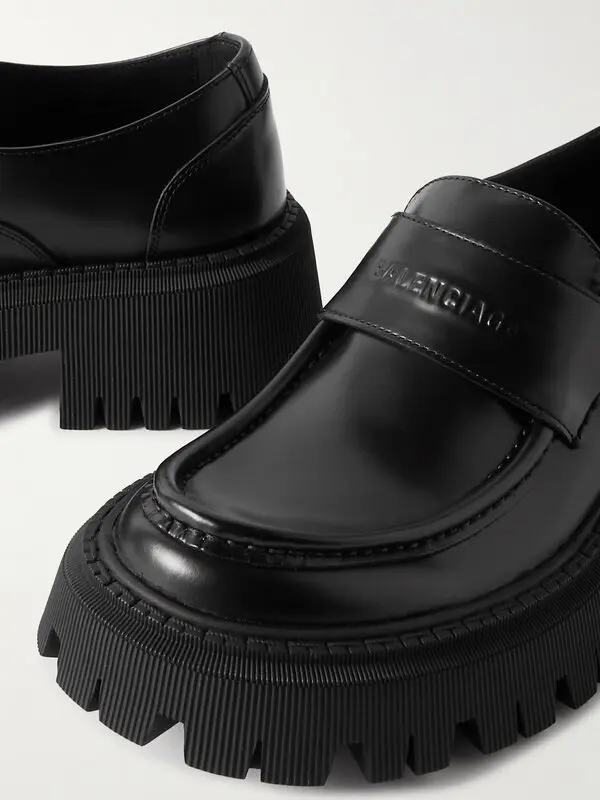 Balenciaga Tractor Leather Loafers