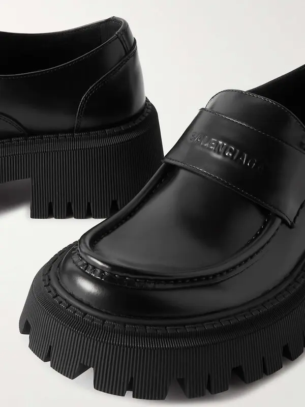 Balenciaga Tractor Leather Loafers