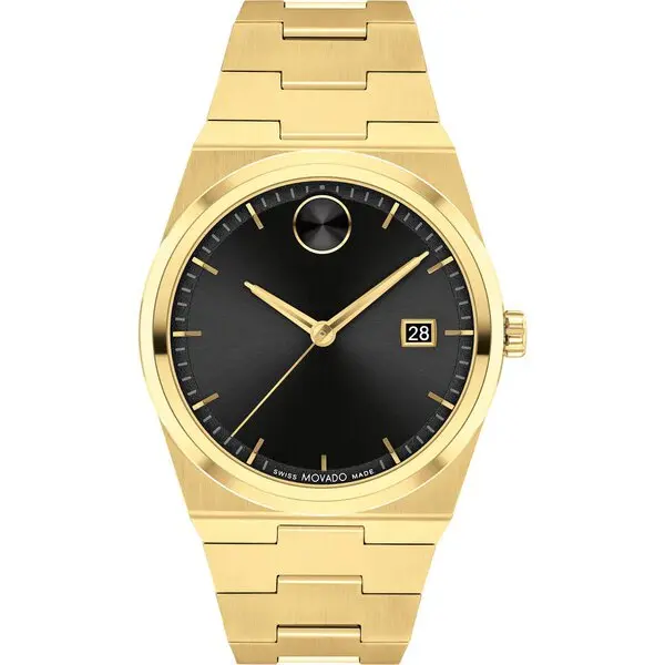 Movado Quest Bracelet Watch - Black Dial