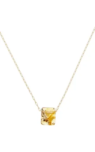 TEN THOUSAND THINGS 18k Yellow Gold Amber Necklace